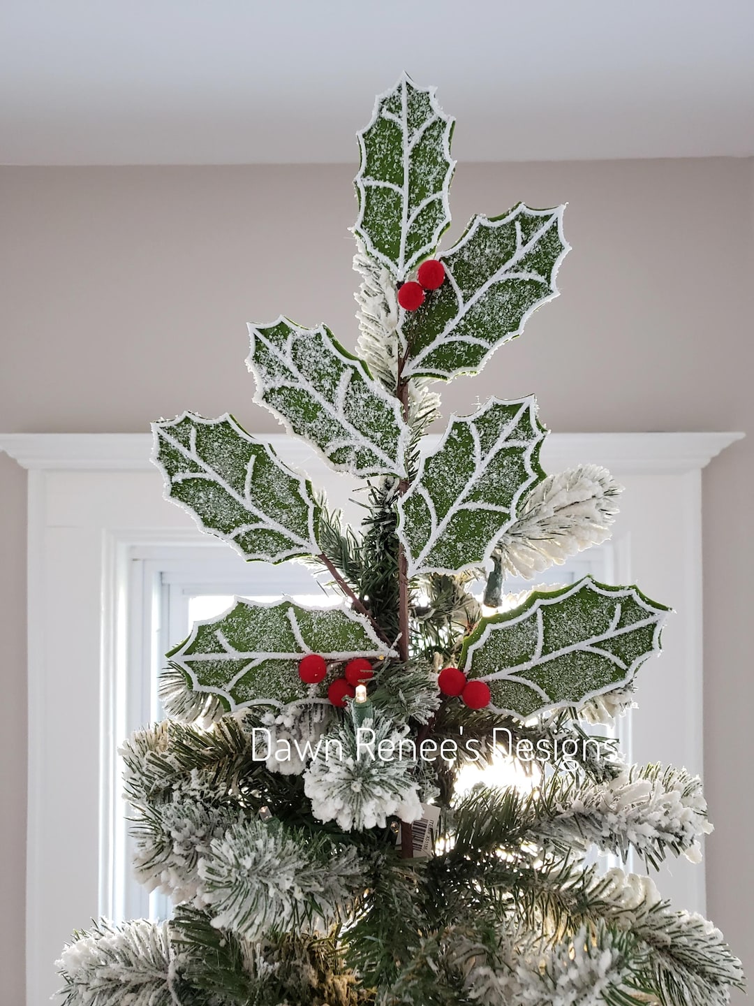 Holly Leaf Christmas Tree Spray, Christmas Greenery - Etsy