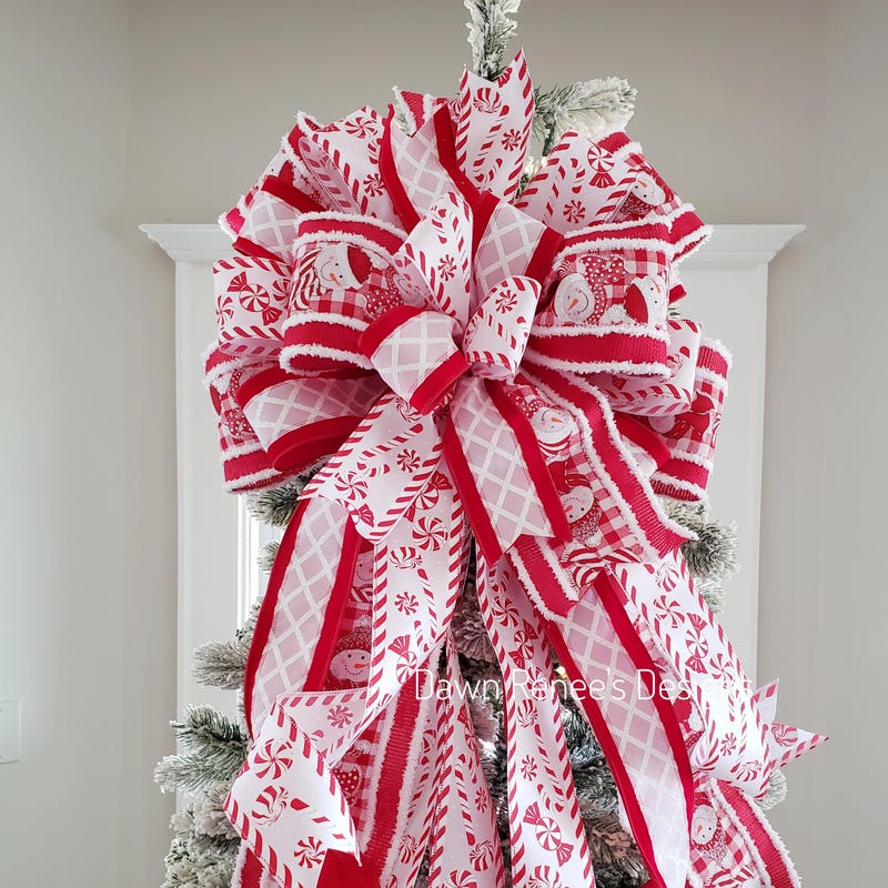 Candy Cane Tree Topper - Etsy