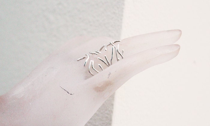 Branch Ring Adjustable Ring Unique Ring Tree Ring Cool - Etsy