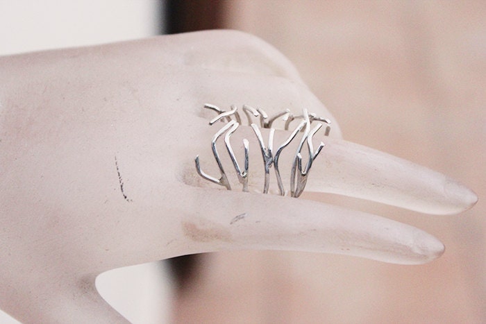 Branch Ring Adjustable Ring Unique Ring Tree Ring Cool - Etsy