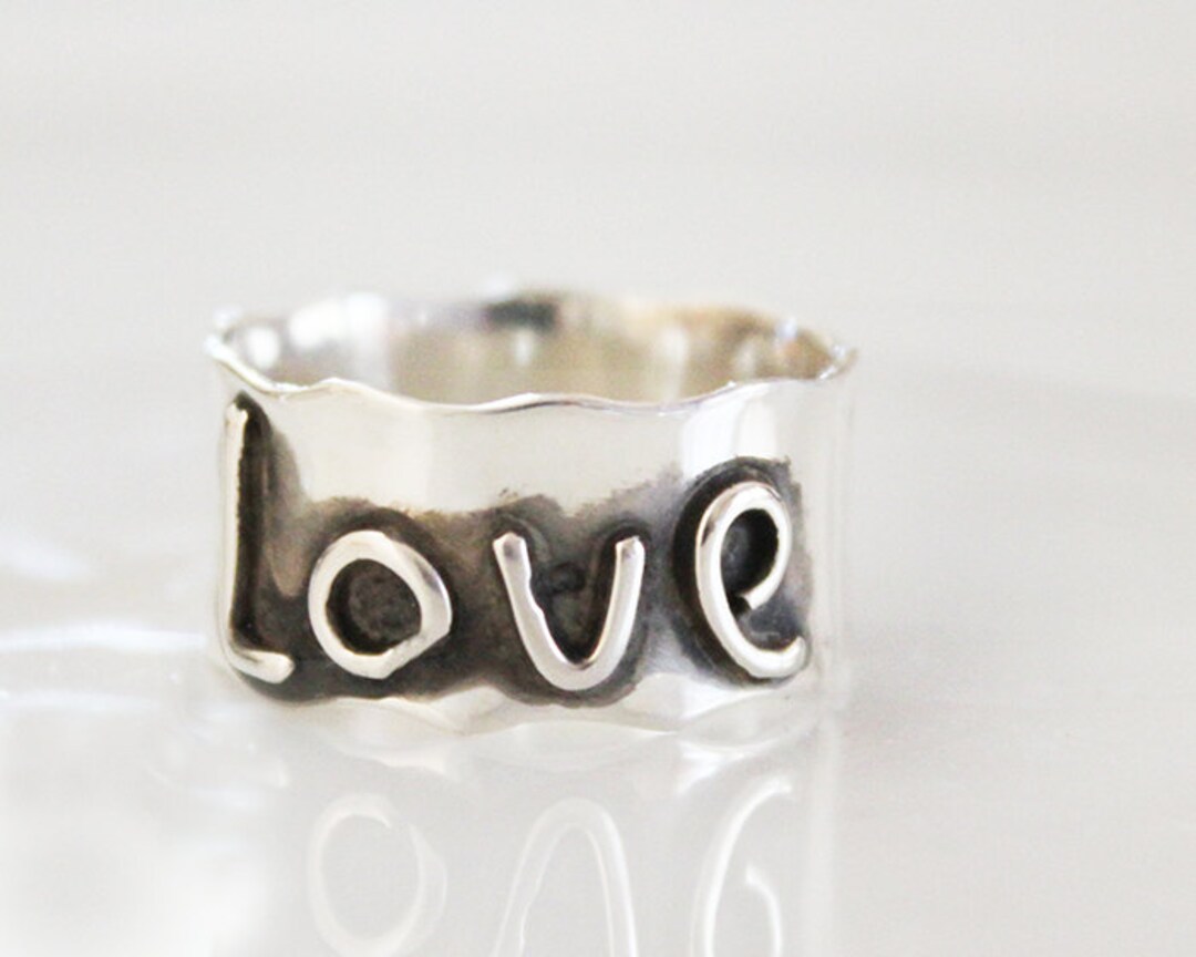 Initial Word Ring Sterling Silver Personalized Word Fine Jewelry ...