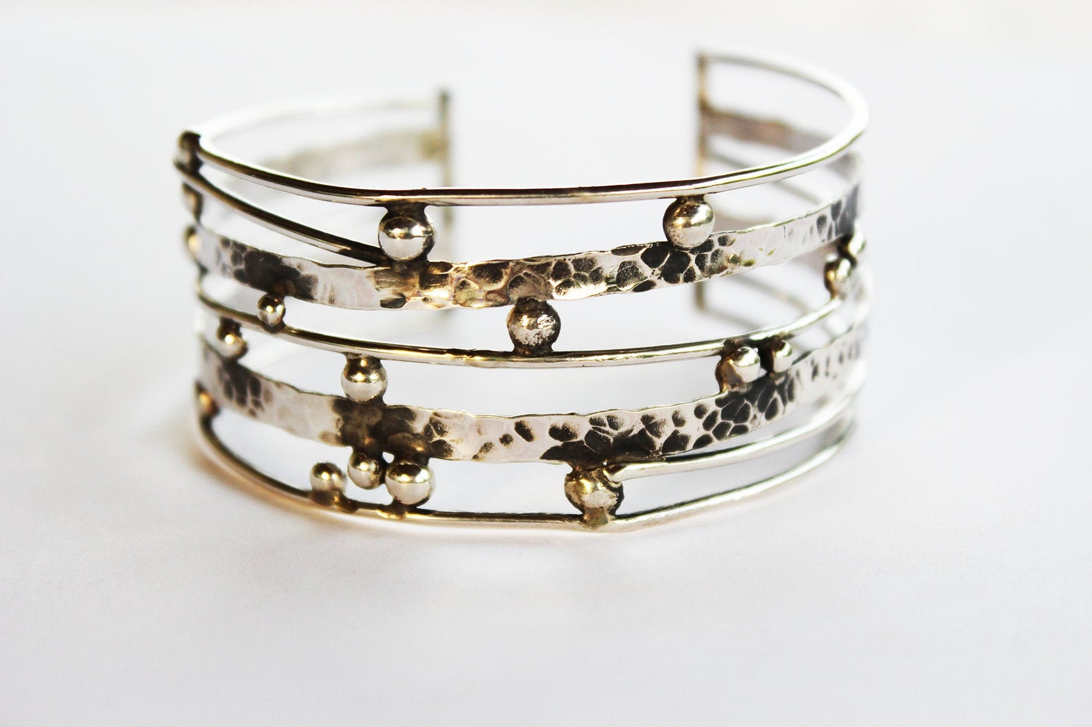 Solid Sterling Silver Bracelet Stacking Bangles artisan | Etsy