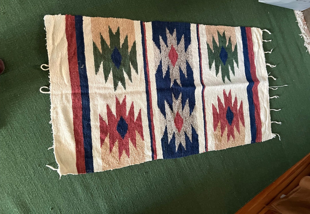 Vintage, Handmade Bolivian Alpaca Wool Rug. - Etsy