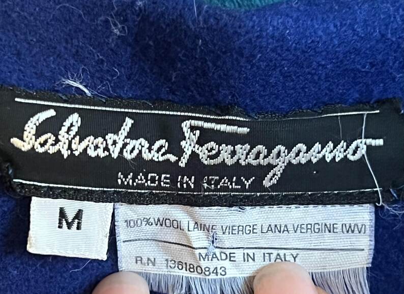 SALE: Vintage Royal Blue SALVATORE FERRAGAMO Pure Wool Coat. Size M. - Etsy