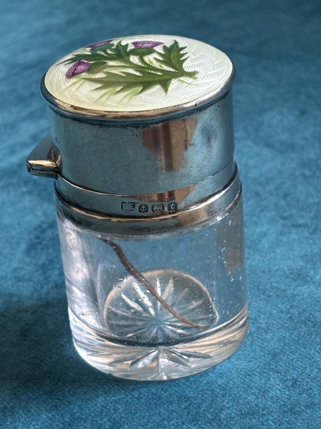 Antique Sterling Silver, Hallmarked Lawrence Emanuel Scent Bottle With ...