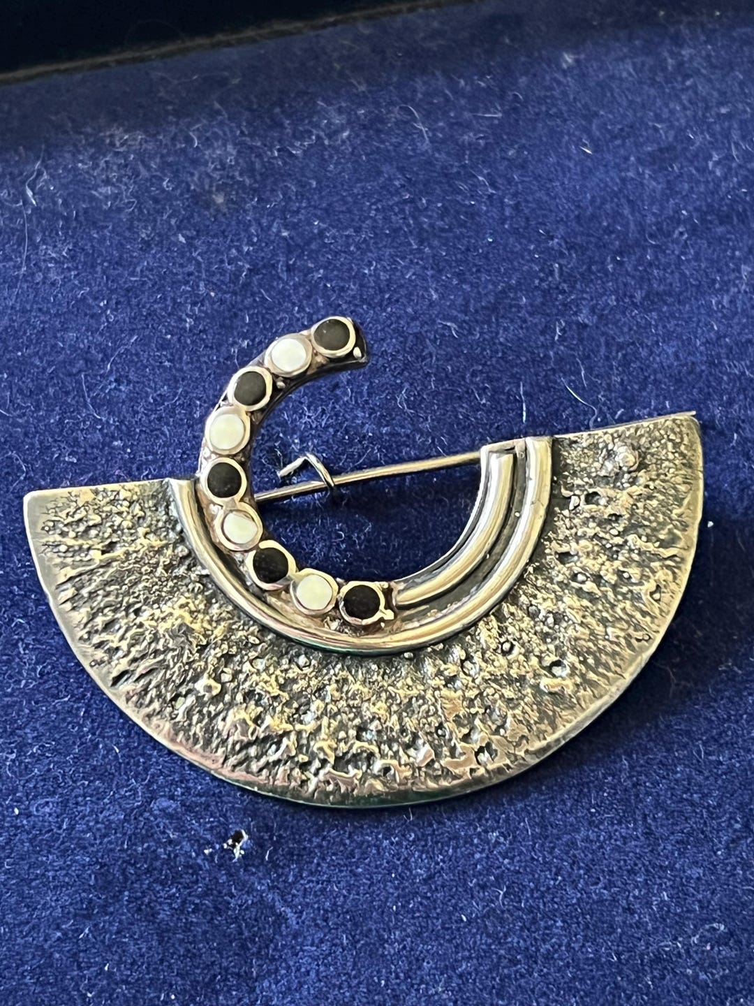 Antique, Art Nouveau Silver Half-moon Pin. 1920s-1940s. - Etsy