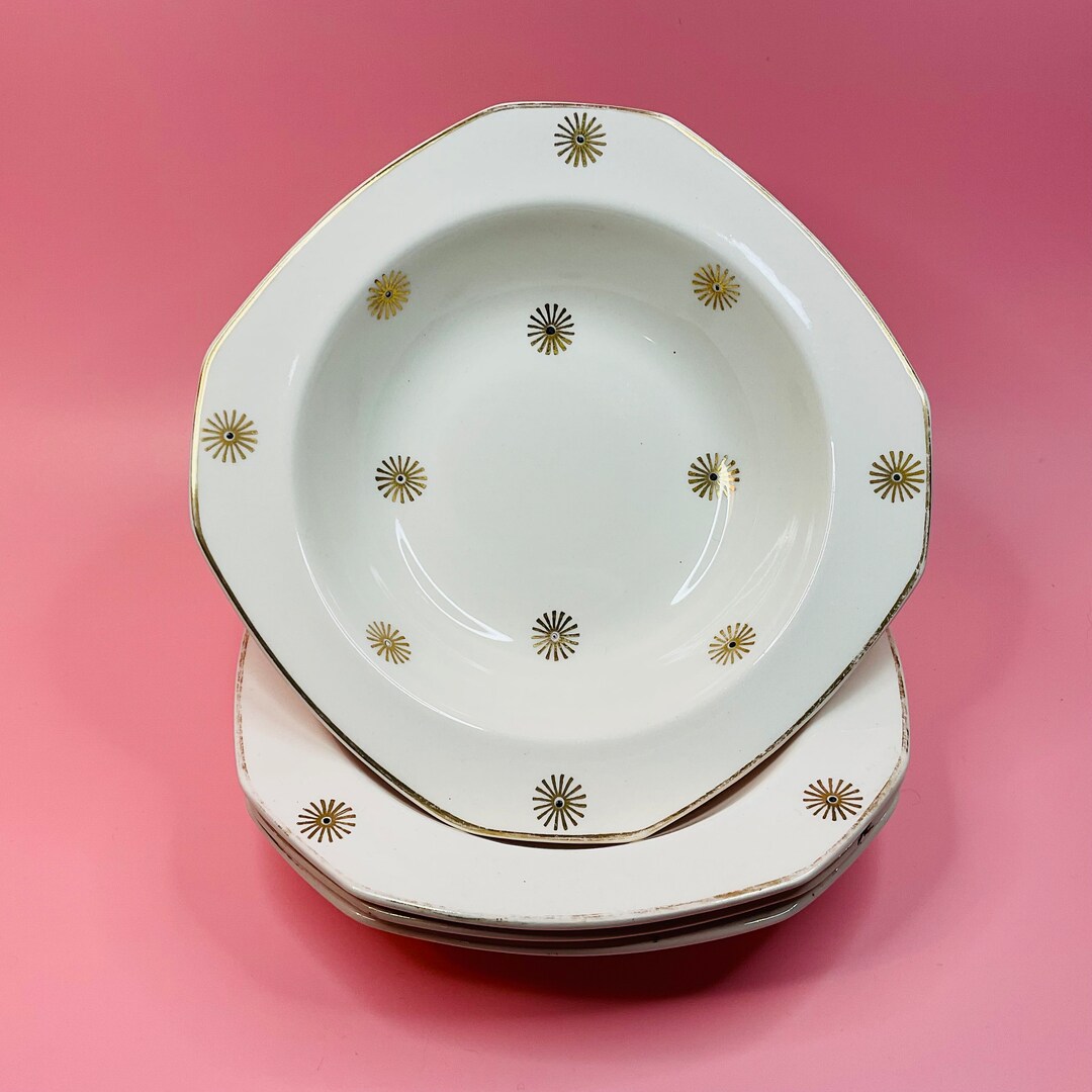 Set of 4 Alfred Meakin Evening Star Dessert Bowls / Mid Century 1950s ...