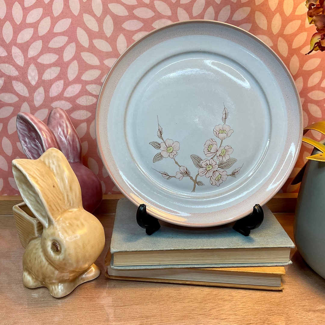 Vintage 1980s Denby normandy Side Plates / Pink & Brown - Etsy