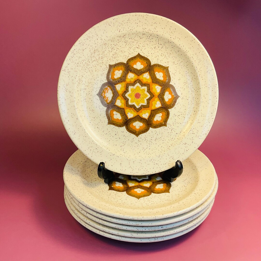 Set of 6 Palissy kalabar 17 Cm Side Tea Plates / 1970s Vintage / Royal ...