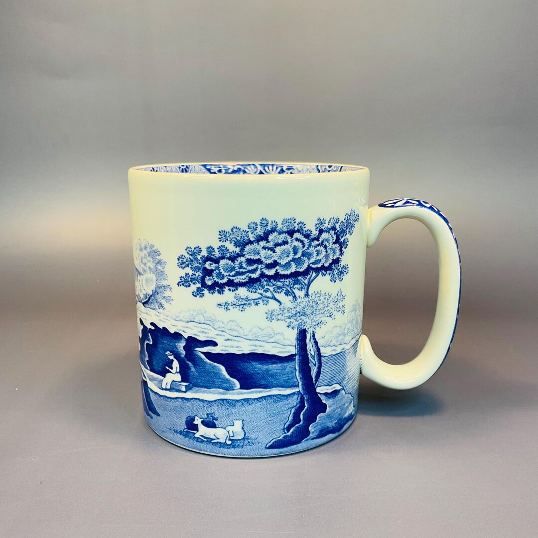 Spode Italian Mug / 1970 - 2005 Vintage / Blue and White / Traditional ...