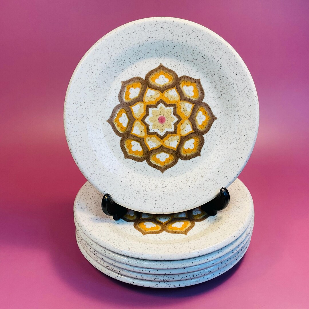 1970s Vintage Palissy ‘kalabar’ Tea Plates - Set of 5 or 6 - Retro ...