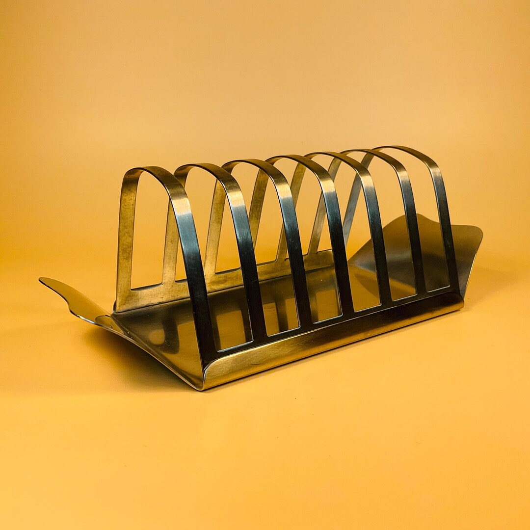 Retro 1970s Stainless Steel Toast Rack - Easy Clean Removable Rack ...