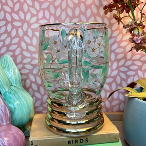 Vintage 1950s Charlesware Glass Jug / Hand Painted / Mid Century ...