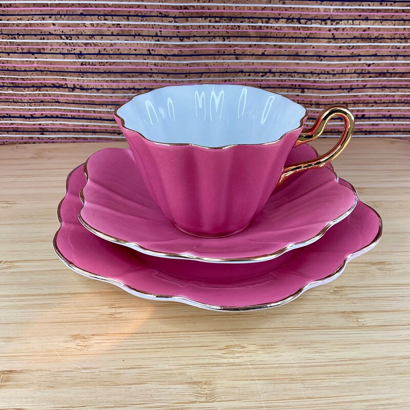 Pink Gold Tea Cup - Etsy