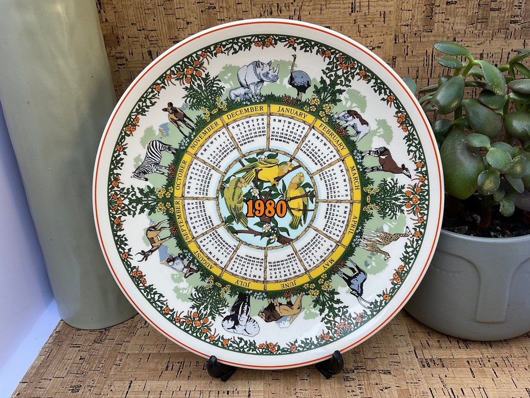 Wedgwood 1980 Calendar Collectable Plate / Safari / Tenth Series ...