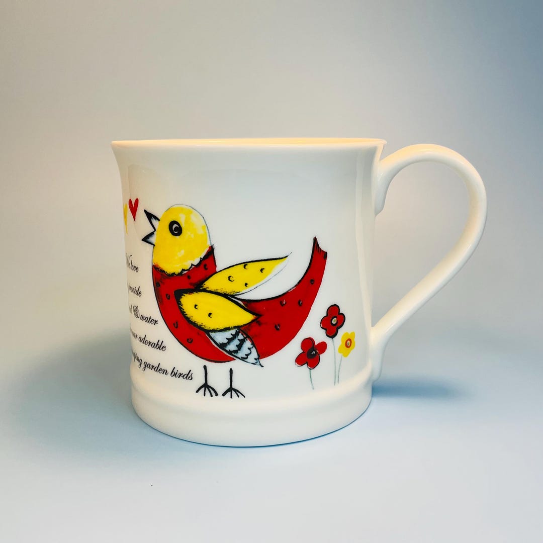 Pretty Bone China Garden Birds Mug From Rose of England - Add a Pop of ...