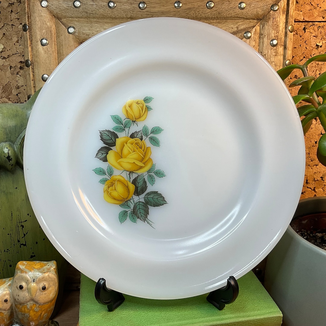 Vintage 1960s 70s Phoenix Opalware Milk Glass Large Side or Salad ...