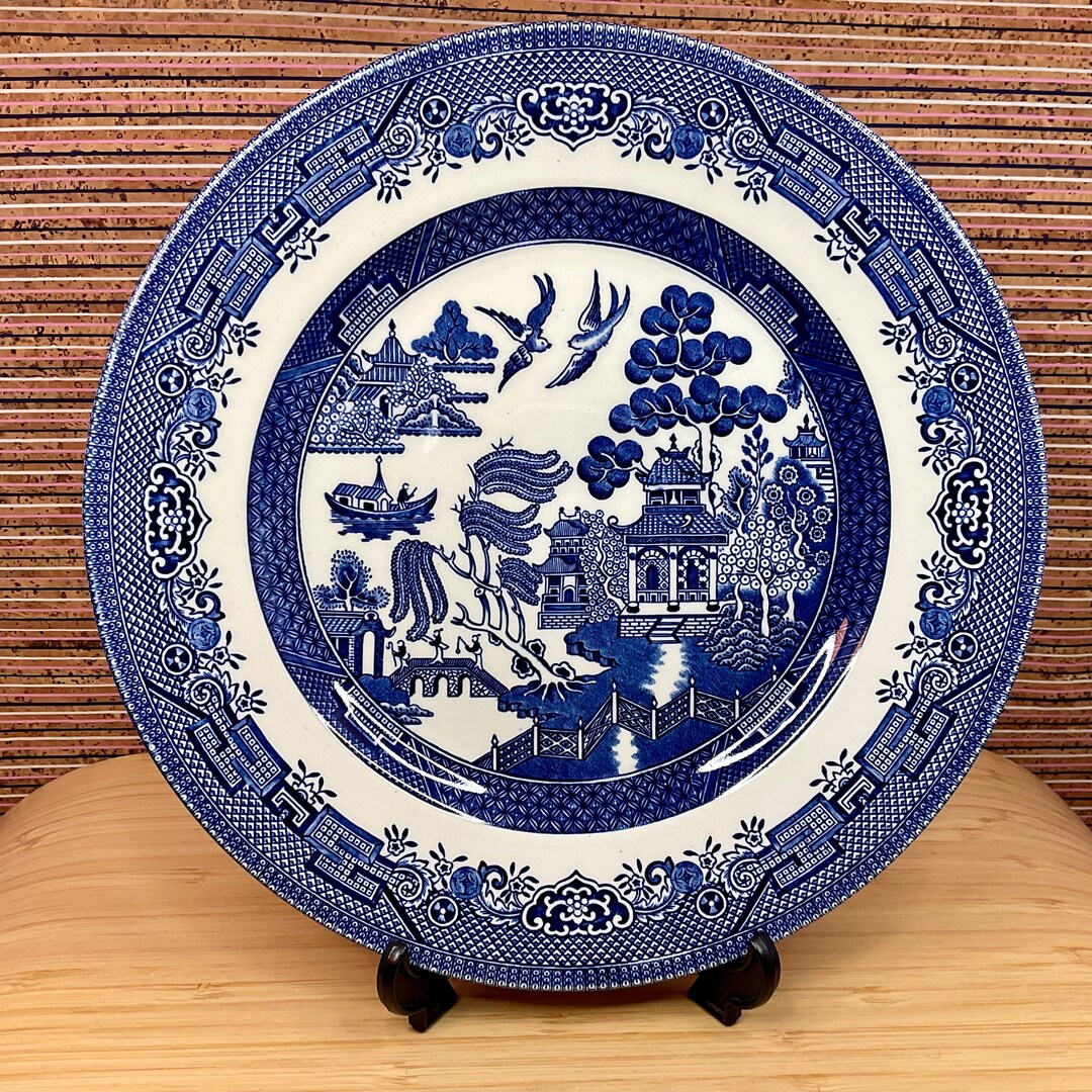Churchill Willow Pattern 24 Cm Small Dinner Plate / Traditional Blue ...