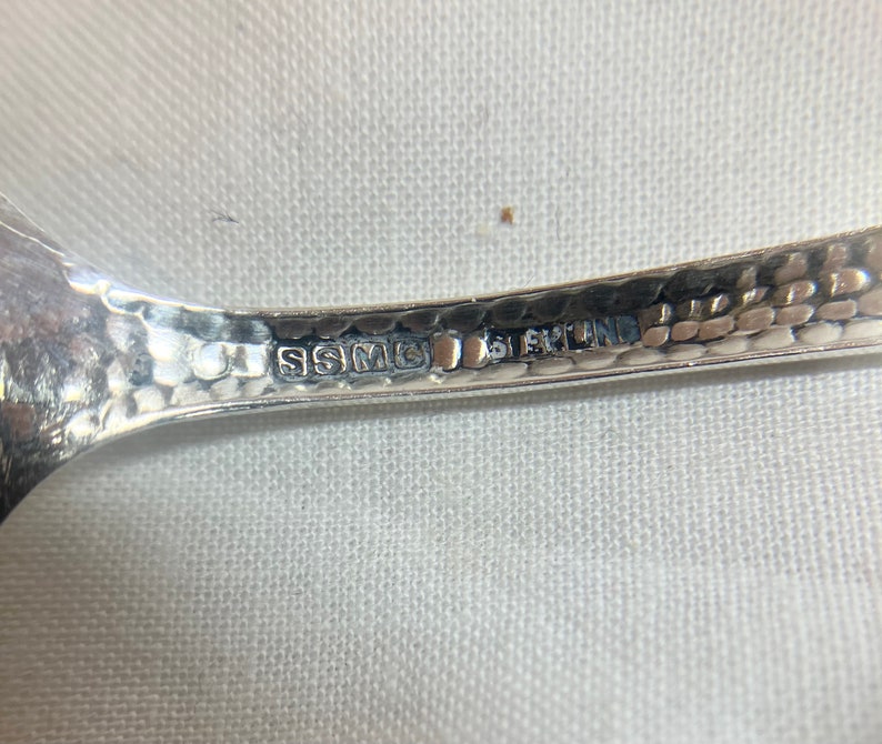 Antique SSMC Saart Sterling Silver Spoon Hammered Pattern With - Etsy
