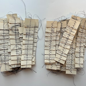 Mini Book Page Ruffles With Stitching Ephemera/embellishments for Use ...