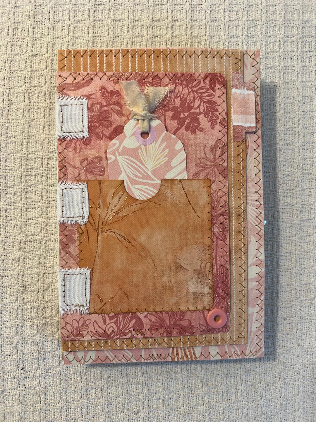 Handmade Tab Spine Journal – Warm Pink & Orange Palette, Creative ...