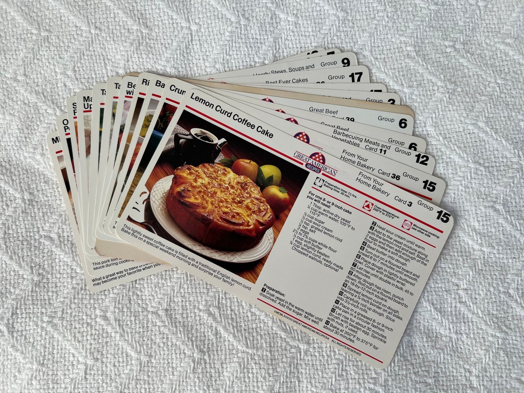 Vintage Recipe Collection Cards - Etsy