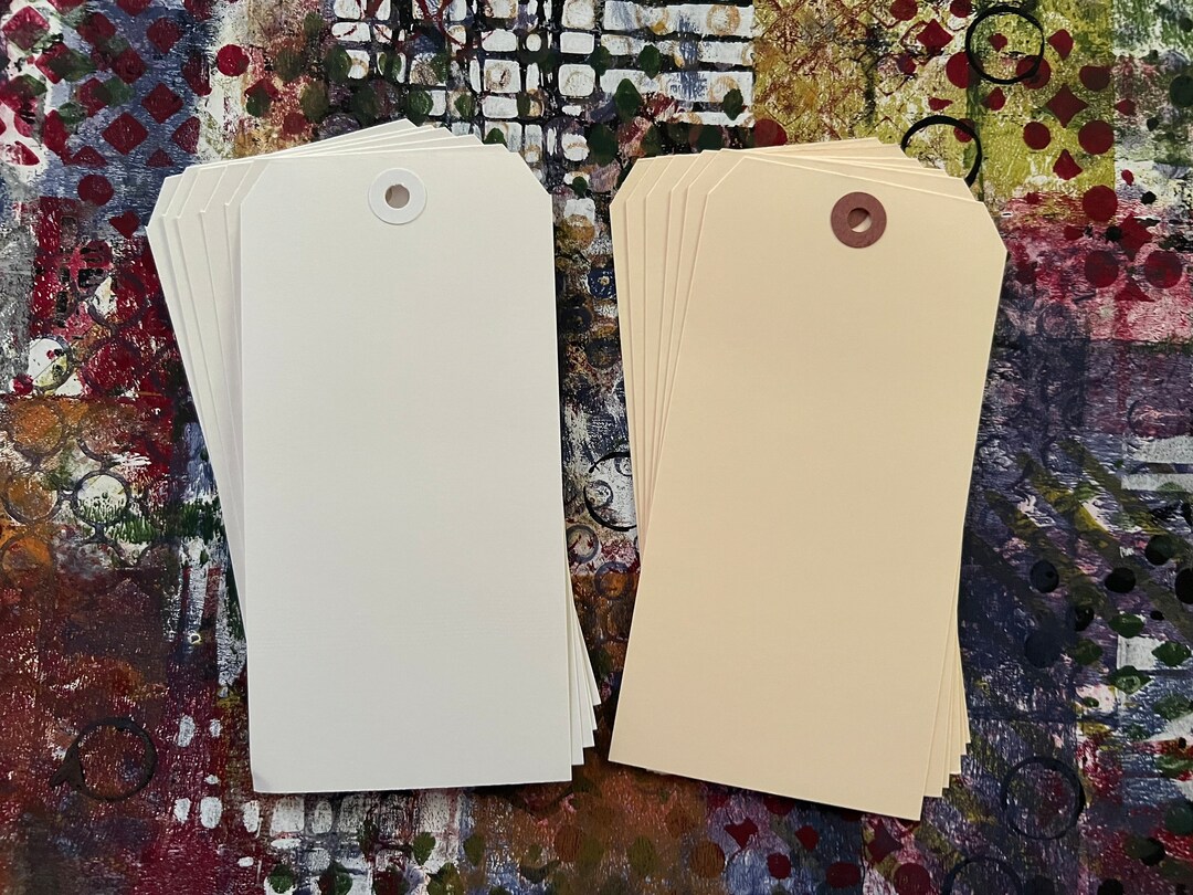 Large Blank Manila or White Tags for Gifts, Journals or Mixed Media ...