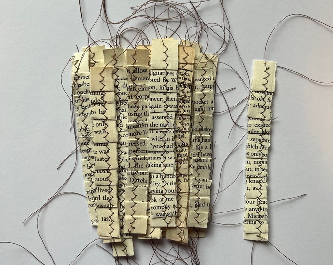 Mini Book Page Ruffles With Stitching Ephemera/embellishments for Use ...