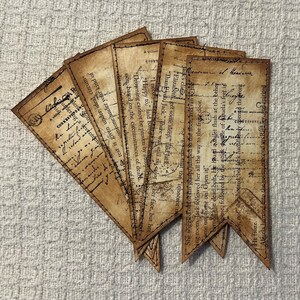 Book Page Banners, Ephemera for Junk Journals, Mixed Media - Etsy