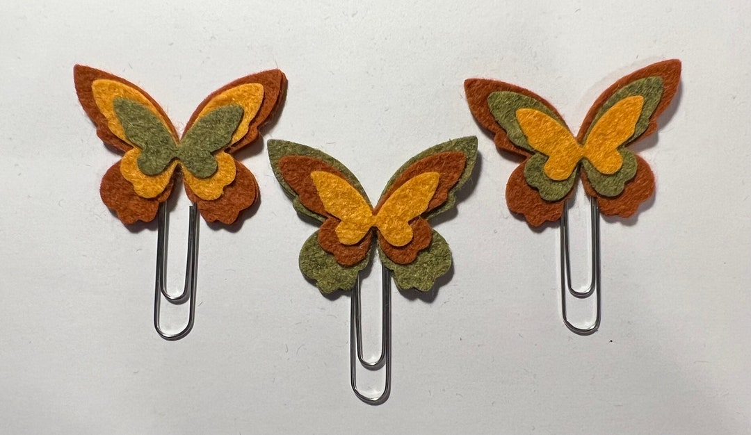Felt Adorned Paper Clips - for Journals, Planners - Embellishments ...