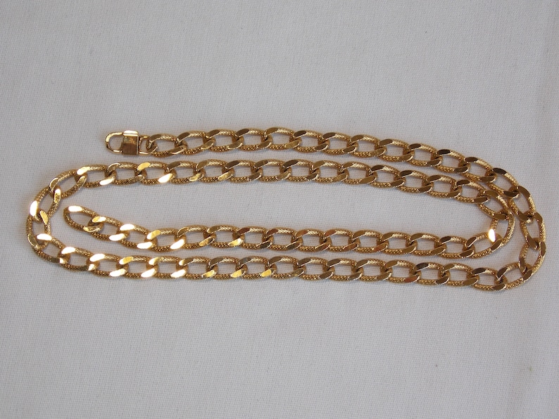 14K GS 24 Inch Gold Necklace Vintage | Etsy