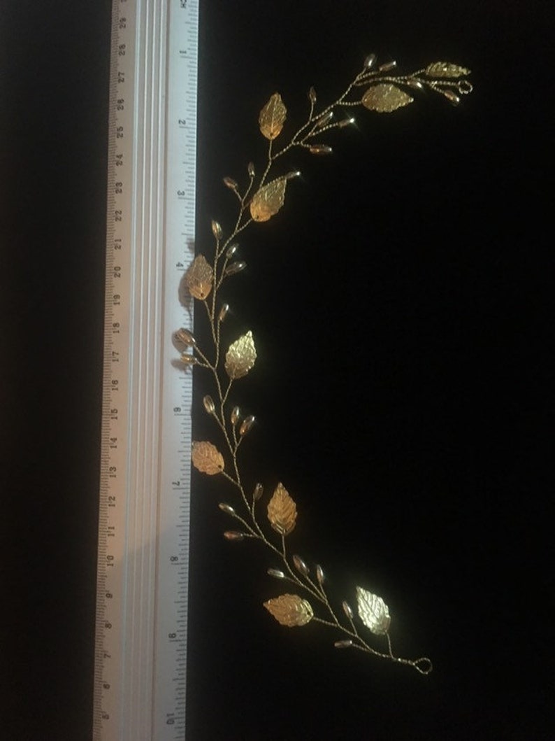 Bridal Hair Vine Greek Style Hair Piece Gold Headband Leaf | Etsy