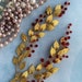 Gold Leaf Bridal Hair Vine: Ruby Red Czech Glass Wedding Headpiece ...
