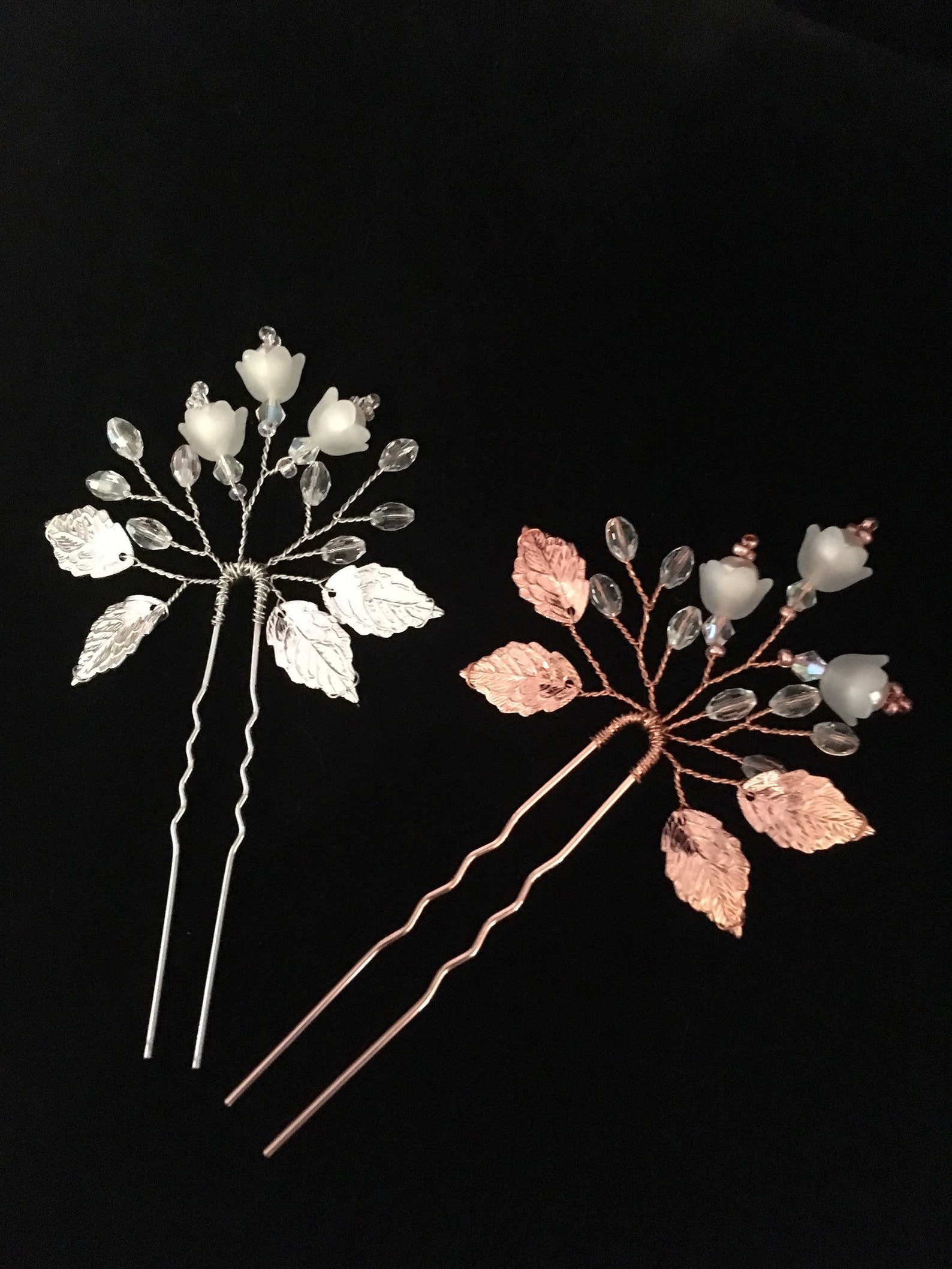 Bridal Hair Pin Wedding Headpiece Leaf Hair Piece Bridal Leaf Etsy