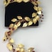 Gold Leaf Bridal Hair Vine: Ruby Red Czech Glass Wedding Headpiece ...