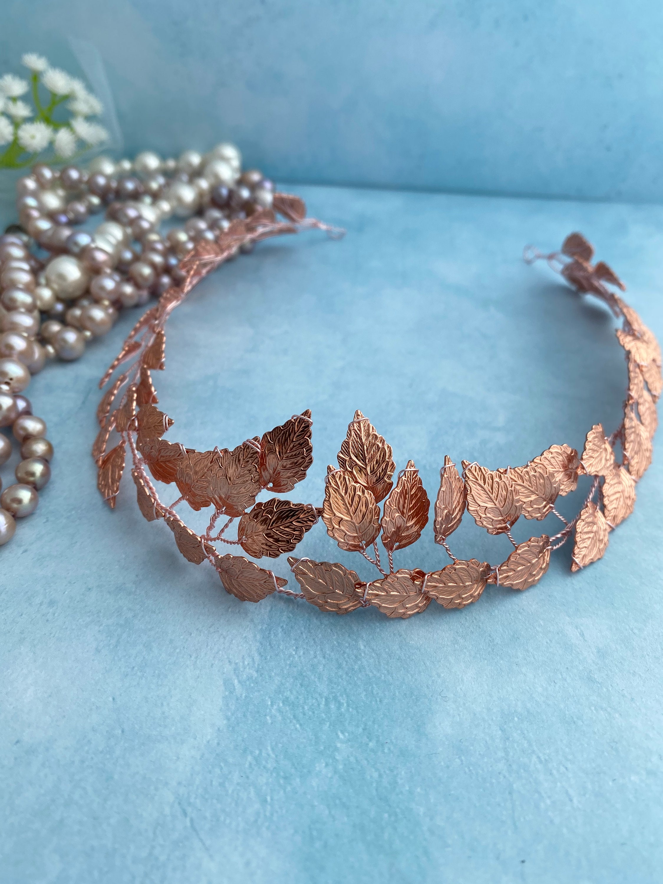 Leaf Tiara, Hair Adornment With Leaves, Wedding Hair Accessory, Prom ...