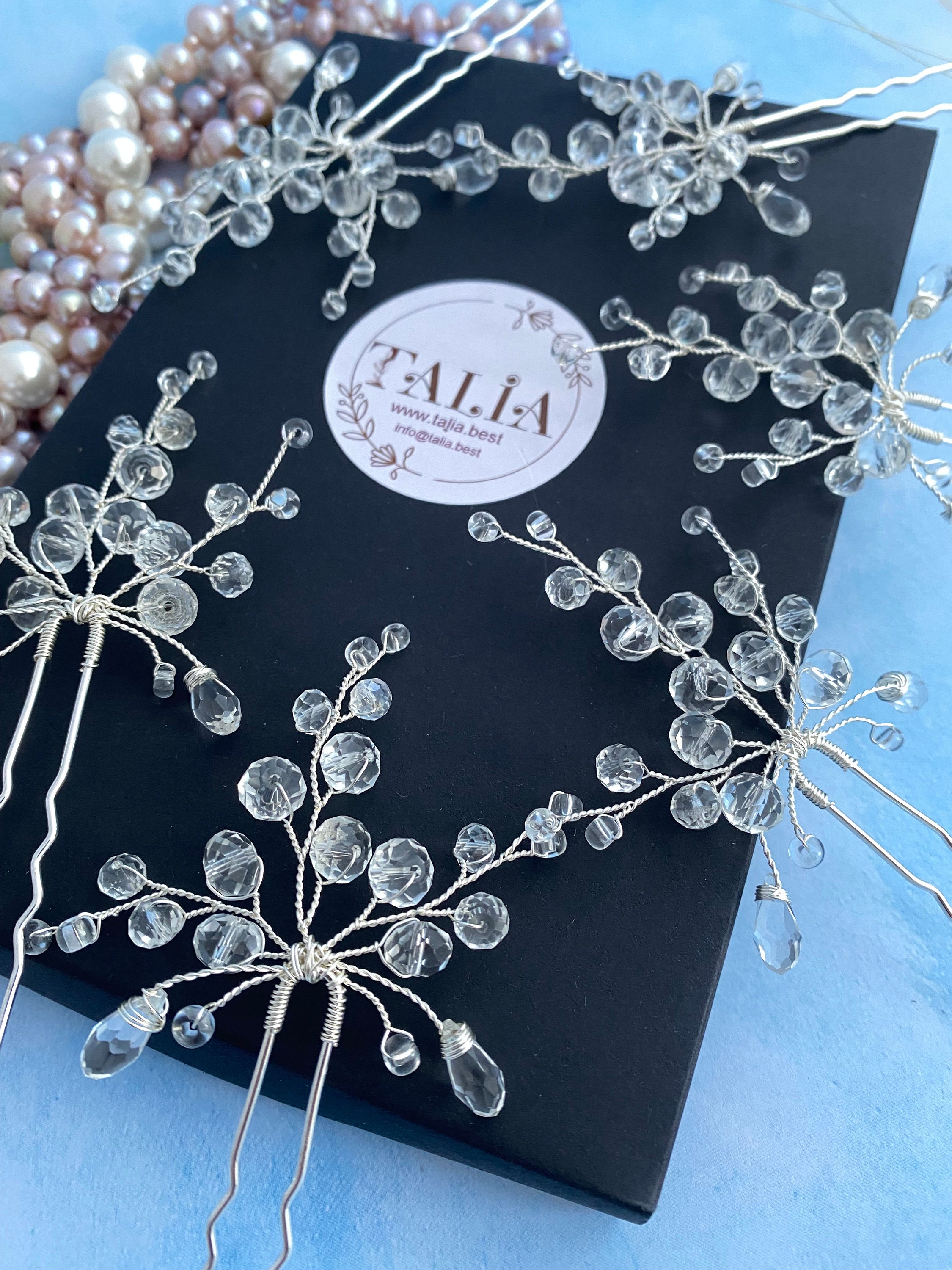 Bridal Hair Pin Crystal Hair Piece Wedding Headpiece Crystal Etsy