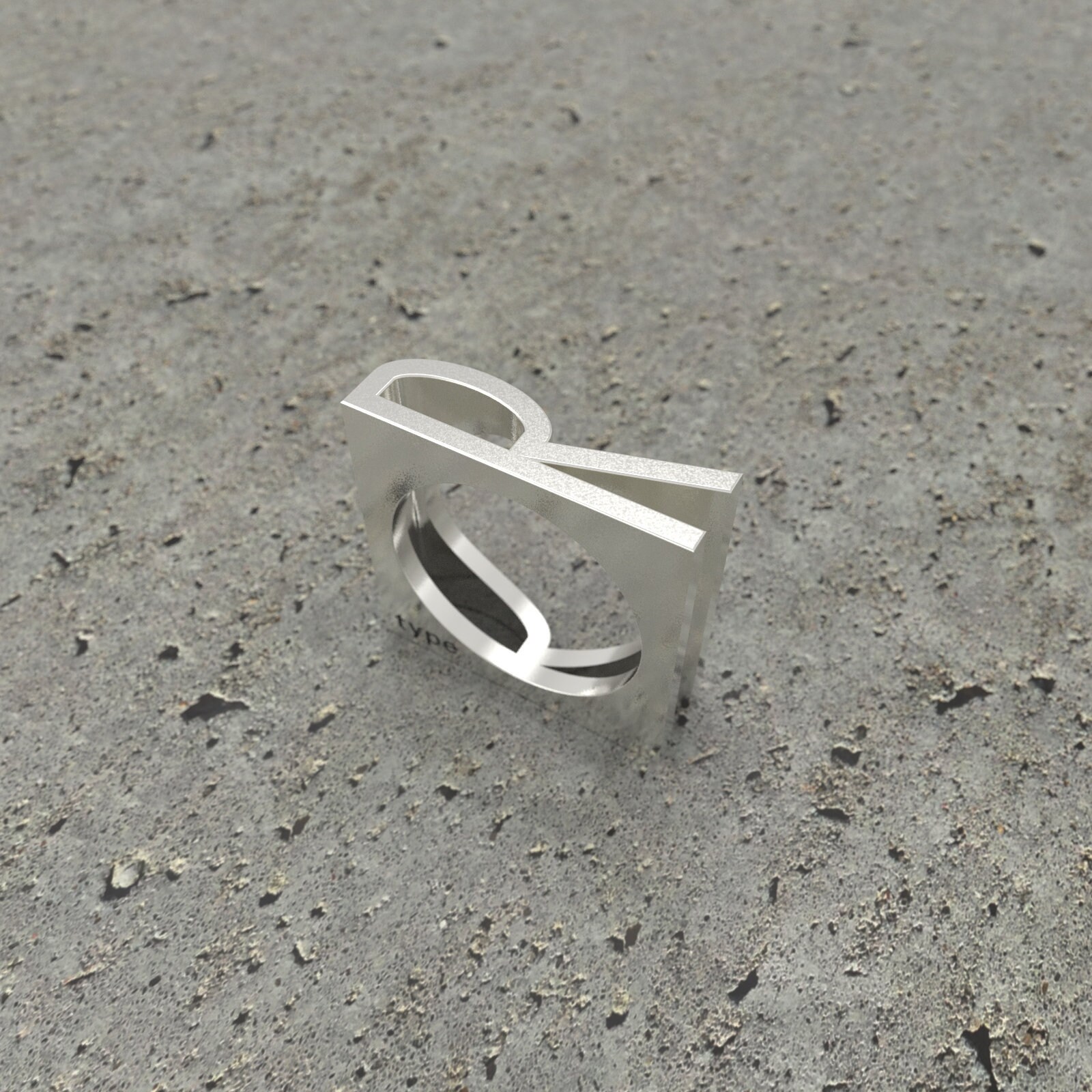 Letter R Monogram Initial Ring - Etsy