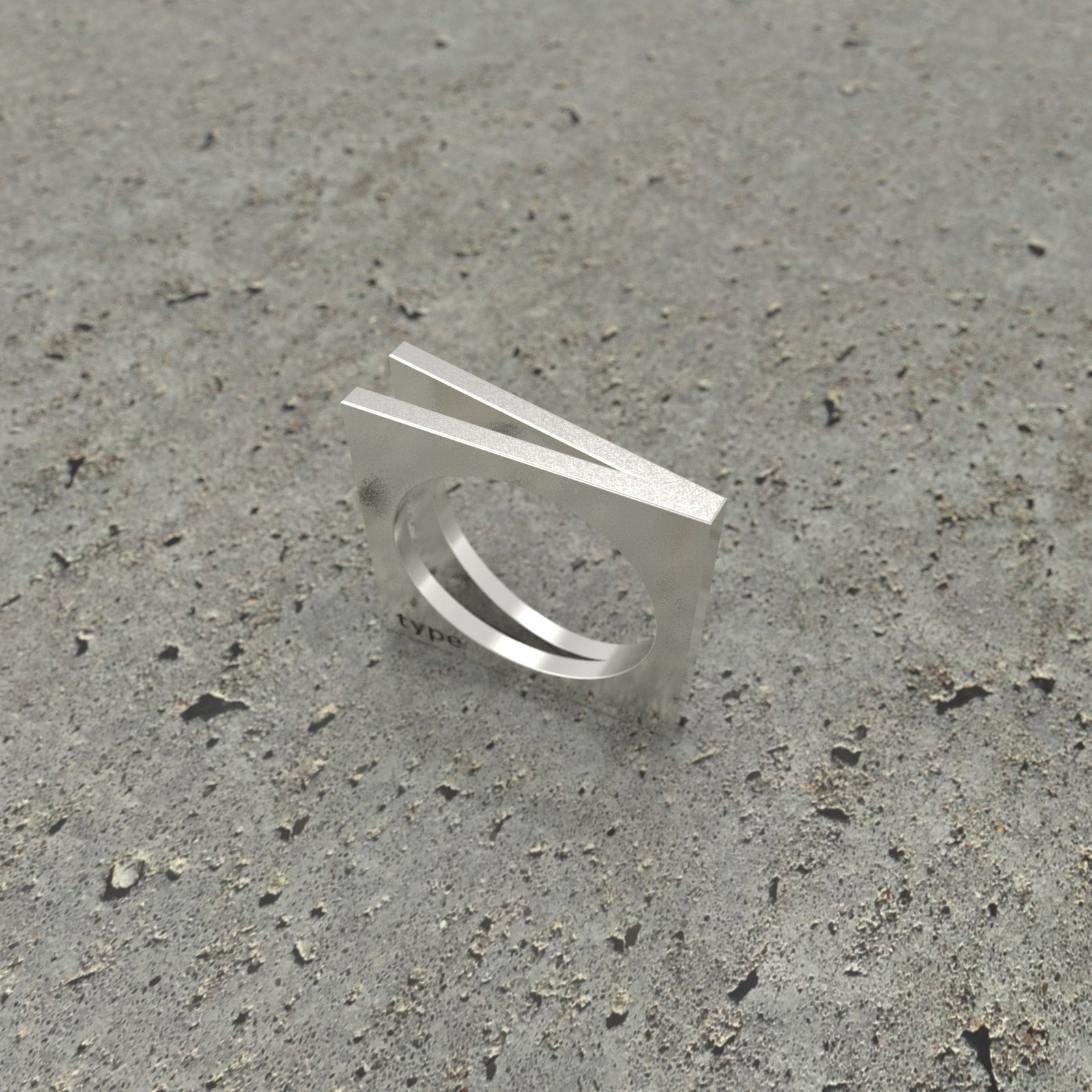 Letter V Monogram Initial Ring - Etsy