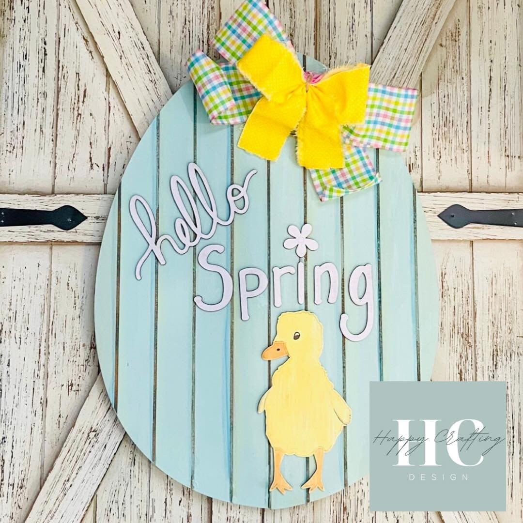 Hello Spring Duck SVG File - Etsy