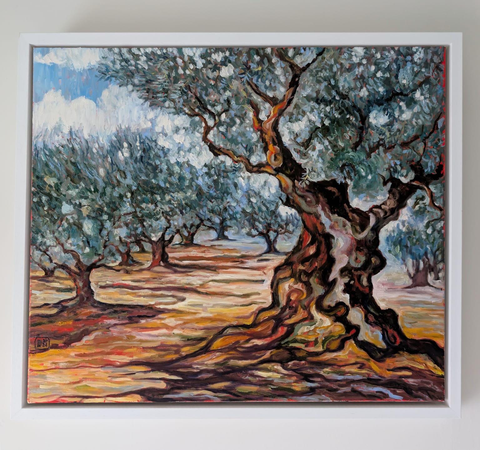 Olive Grove Original Oil Painting Expressive Colourful Landscape Olive ...
