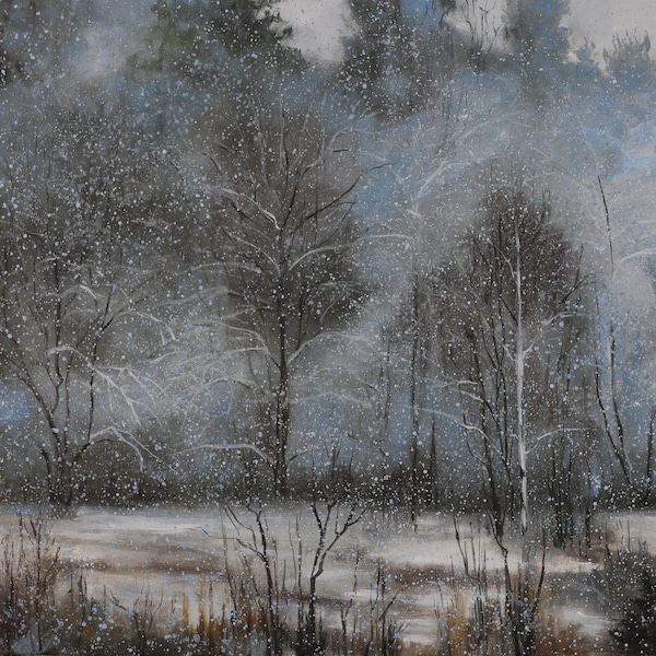 Winter Oil Painting - Etsy