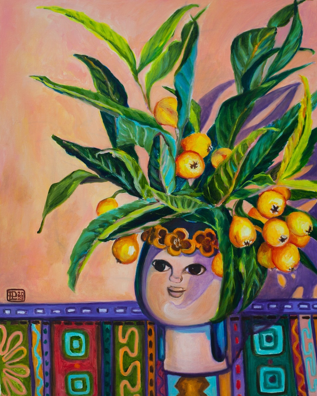 Loquat Original Oil Painting Decorative Still Life Bright - Etsy