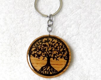 Keychain Wood Tree of Life - Etsy