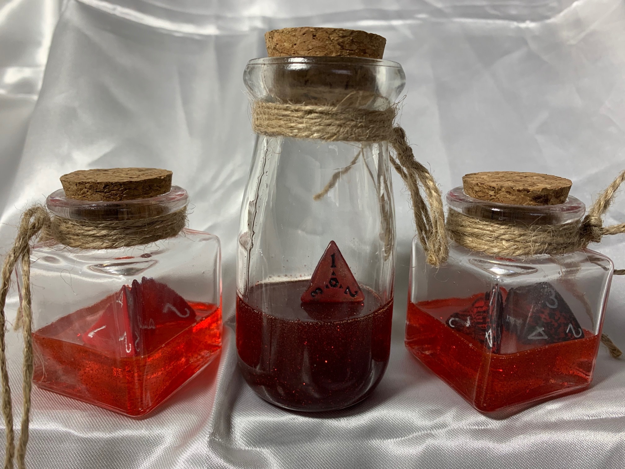 D&D Health Potion Bottles With Dice - Etsy