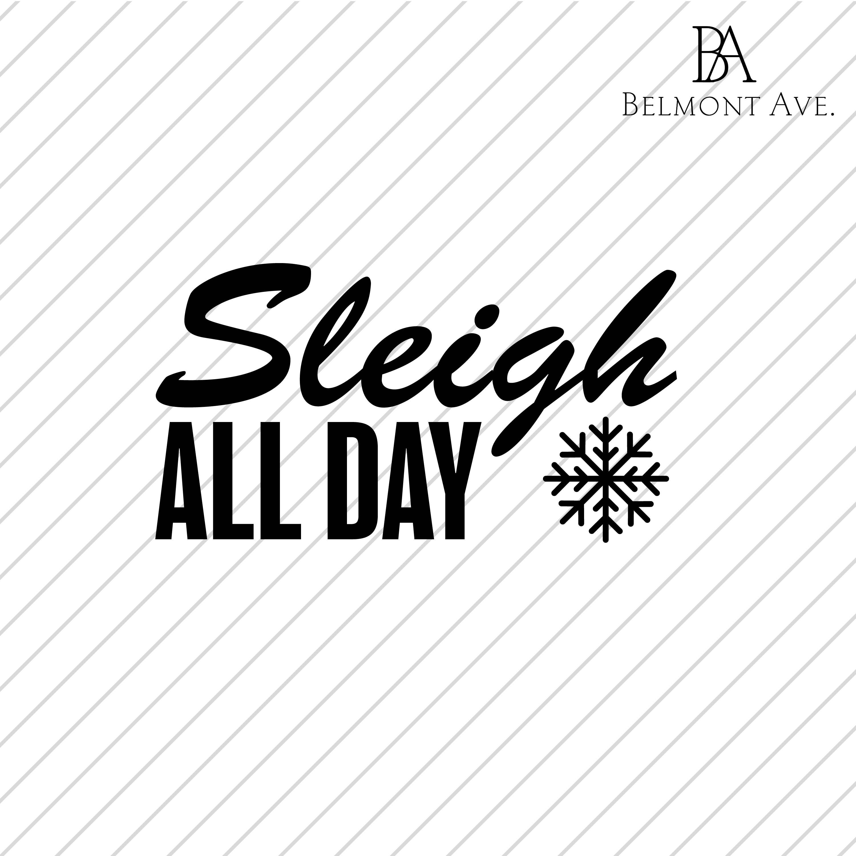 Sleigh All Day SVG PNG Digital Download christmas Reindeer - Etsy