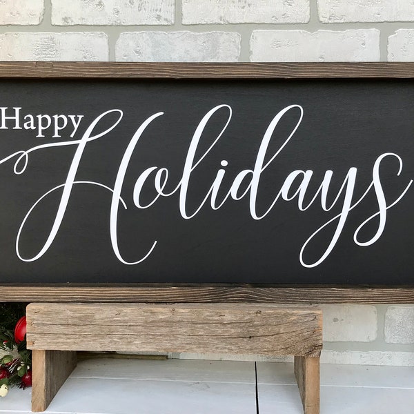 Happy Holidays Sign - Etsy