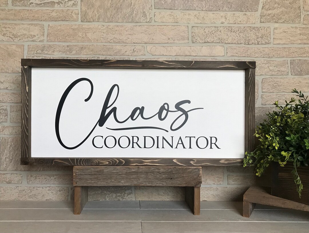 Chaos Coordinator, Office Sign, Family Command Center Sign, Home Decor ...