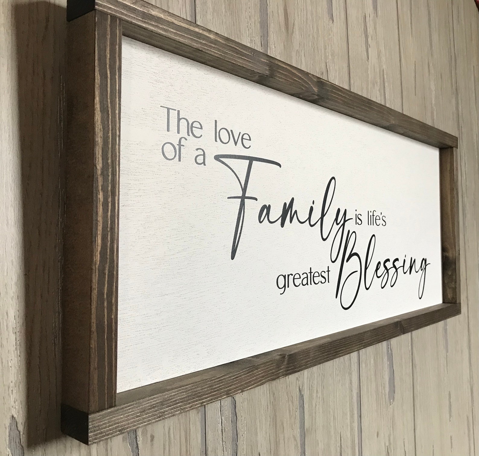 Family Blessing Wooden Sign: Modern Farmhouse Wall Decor - Etsy