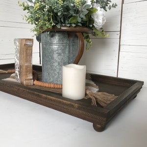 Handmade Wooden Wide Shallow Decorative Centerpiece Tray - Etsy